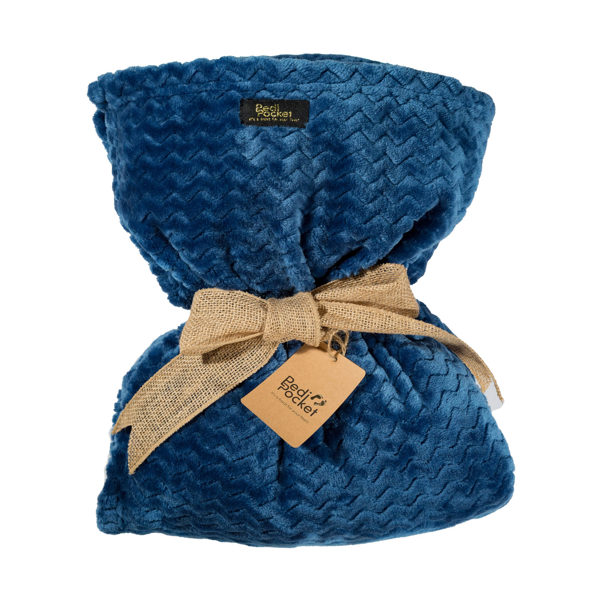 Blue Fleece Foot Pocket Blanket & Gorgeous Throw - PediPocket